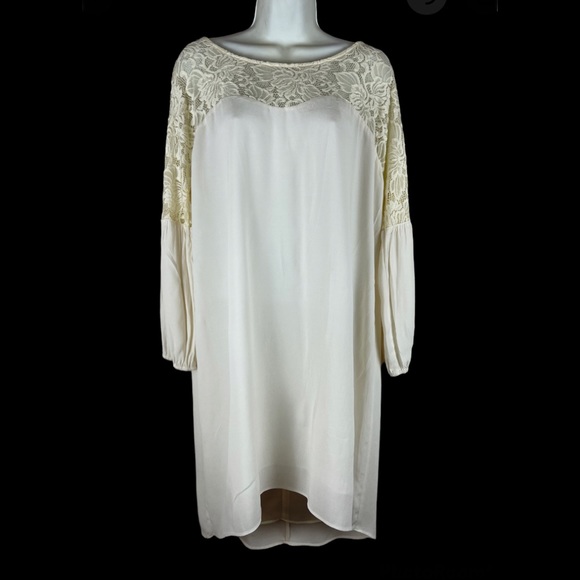 Metaphor | Dresses | Metaphor Beige Long Sleeve Lace Dress Nwt | Poshmark